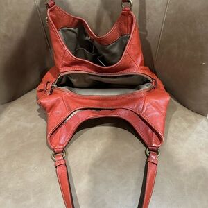 Coach | Bags | Coach Red Leather Shoulder Bag | Poshmark